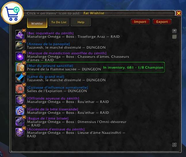 Fat Gear Items Wishlist - World of Warcraft Addons - CurseForge