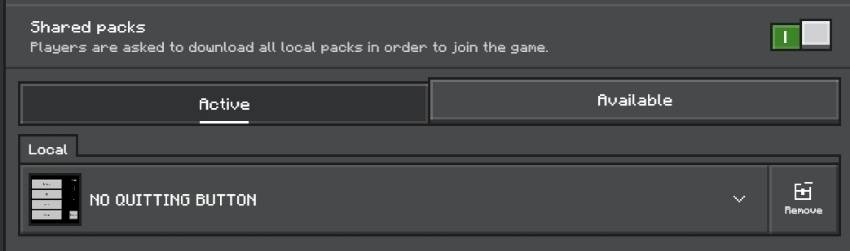 No Quit Button - Minecraft Bedrock Texture Packs - CurseForge
