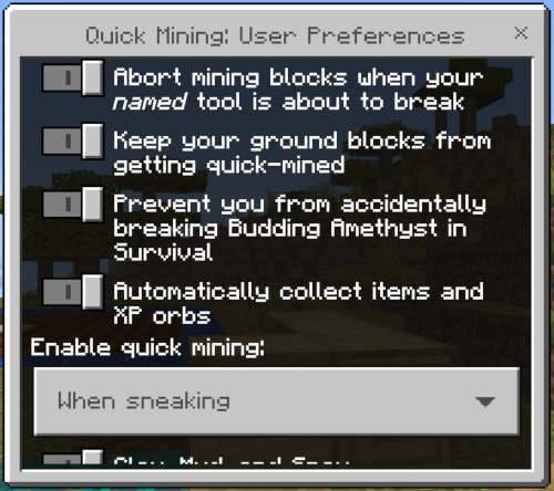 Quick Mining Addon - Minecraft Bedrock Scripts - CurseForge