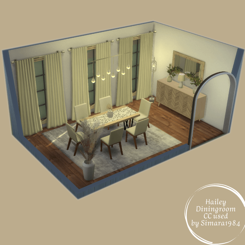 Diningroom Hailey CC - The Sims 4 Rooms / Lots - CurseForge