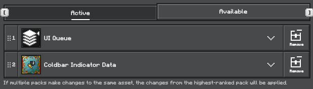 Coldbar Indicator - Minecraft Bedrock Addons - CurseForge