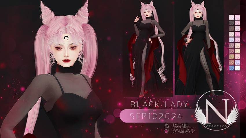 NILYN HAIR SEP182024 BLACK LADY - The Sims 4 Create a Sim - CurseForge