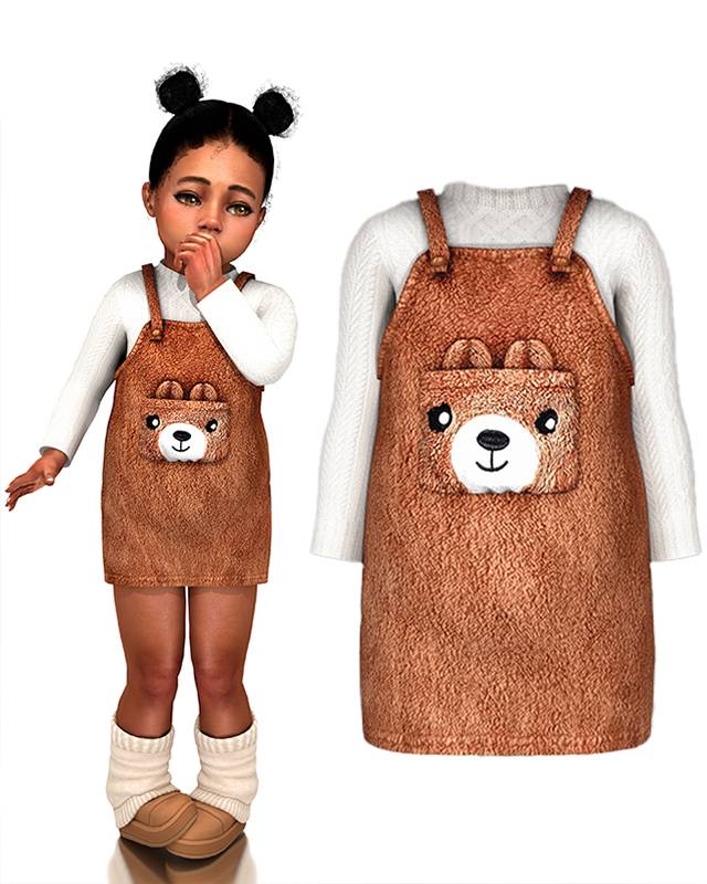 Cartoon Embroidered Overall Dress (TODDLER AND INFANT VERSION) - The ...