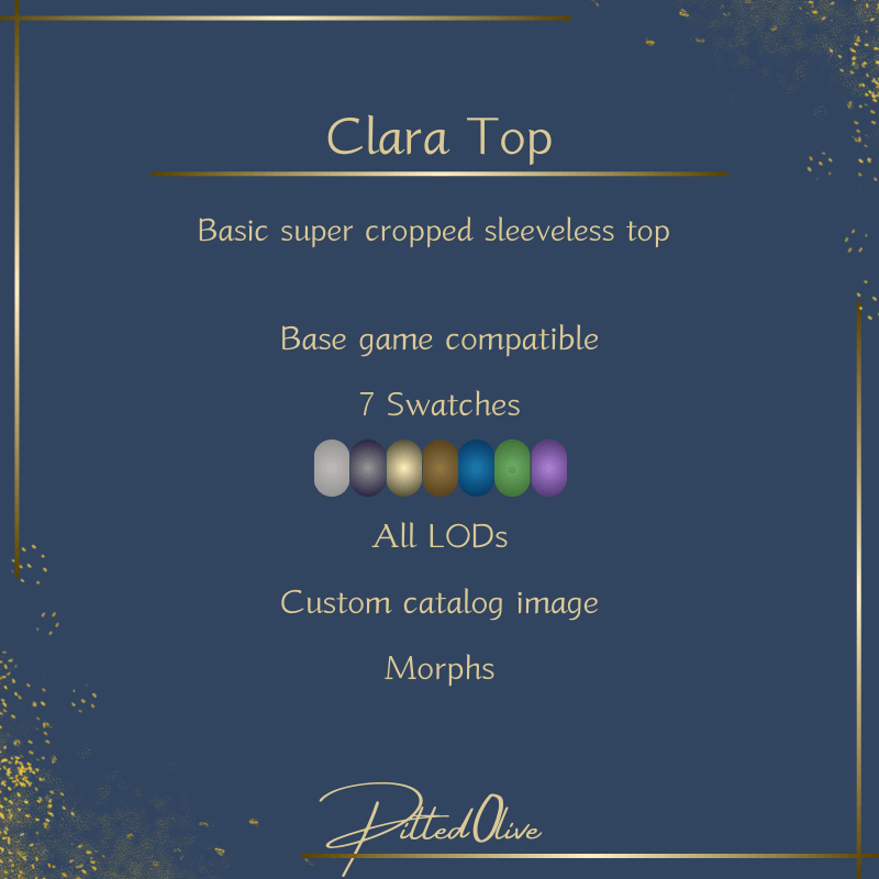 Clara Top - The Sims 4 Create a Sim - CurseForge
