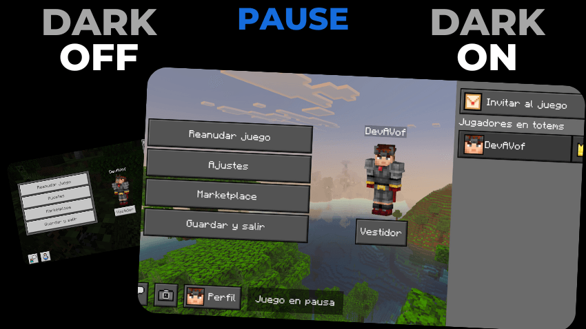 Better Dark Mode UI - Minecraft Bedrock Texture Packs - CurseForge