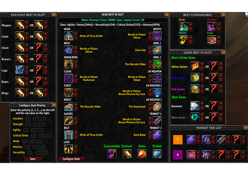 Best In Slot - World of Warcraft Addons - CurseForge