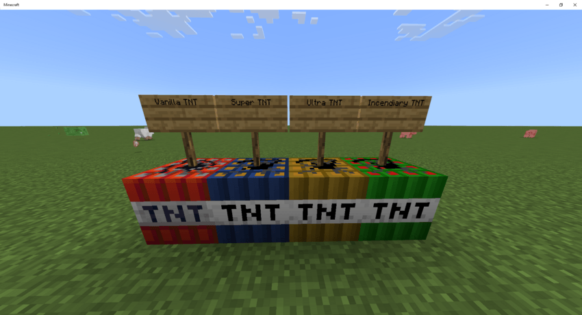 Three New TNTs - Minecraft Bedrock Addons - CurseForge