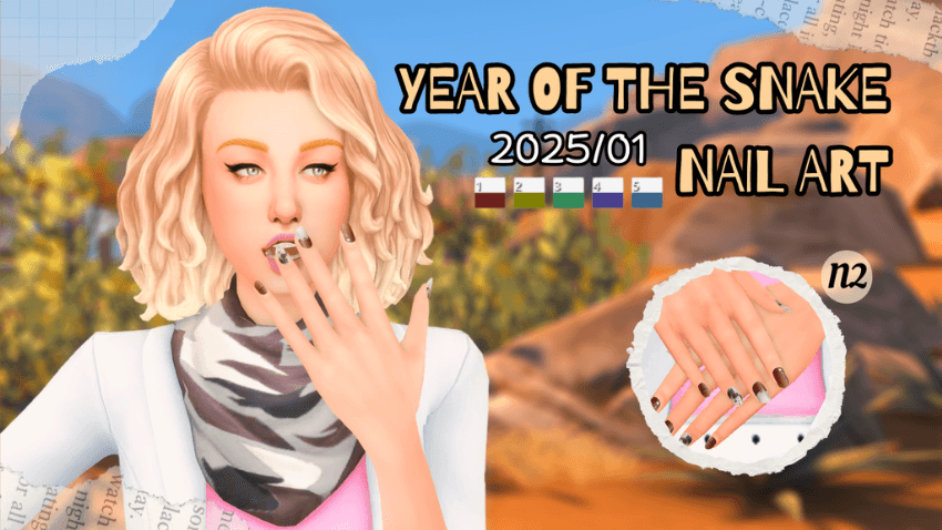 Year of the Snake Nail Art-N2 - The Sims 4 Create a Sim - CurseForge
