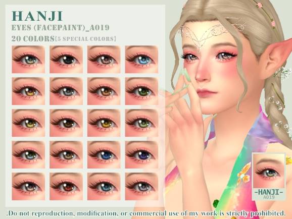 【HANJI】Eyes (Facepaint)_A019 - The Sims 4 Create a Sim - CurseForge