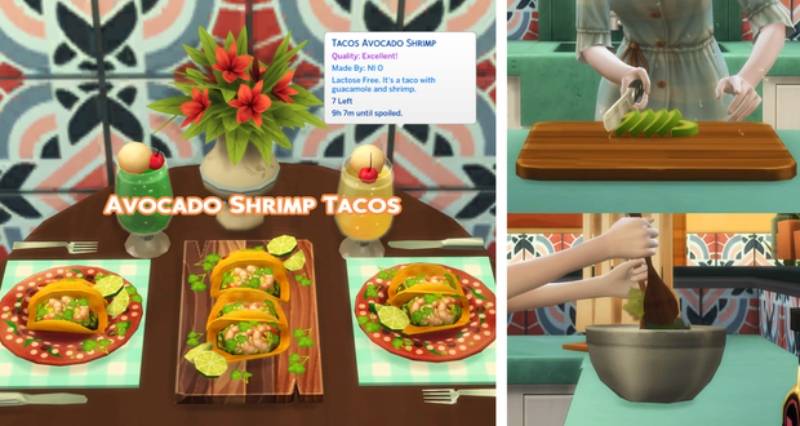 Shrimp and Avocado Tacos by ONI Spanish translation - The Sims 4 Mods ...