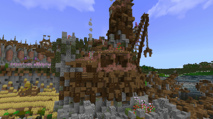 Medieval Fishing Town in the Swamp Biome - Minecraft Bedrock Maps ...