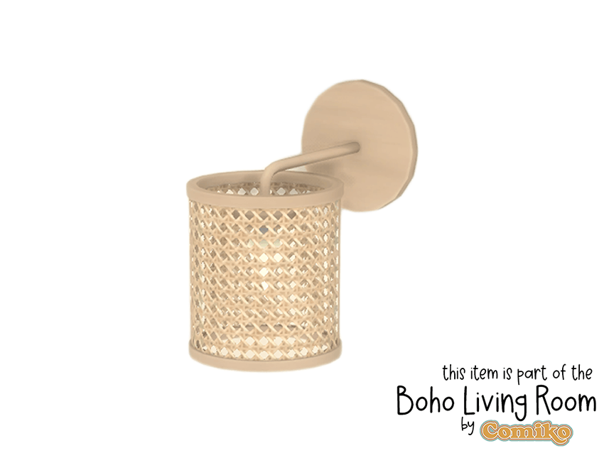 Comiko - Boho Living Room Wall Lamp - The Sims 4 Build / Buy - CurseForge