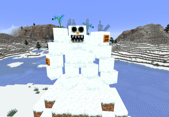 Cursed Snow Monster Golem - Minecraft Bedrock Addons - CurseForge
