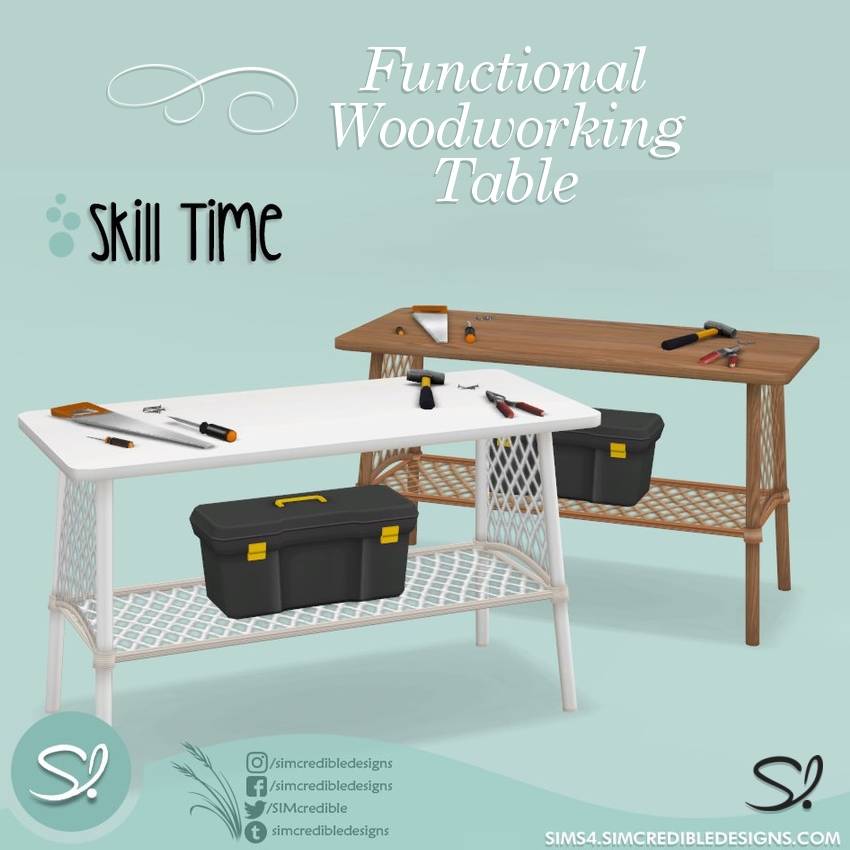 Functional Woodworking Table 1 📐🔧 - The Sims 4 Build / Buy - CurseForge