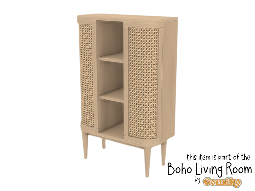 Comiko - Boho Living Room Cabinet - The Sims 4 Build / Buy - CurseForge