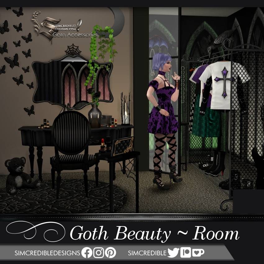 Modern Gothic Beauty -Room 🦇💄 - The Sims 4 Rooms / Lots - CurseForge