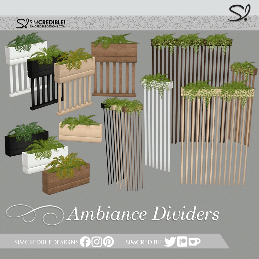 Ambiance Dividers set 1 .ೃ࿔* - The Sims 4 Build / Buy - CurseForge