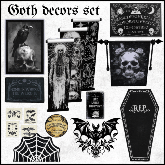 Goth Decors Set - The Sims 4 Build / Buy - CurseForge
