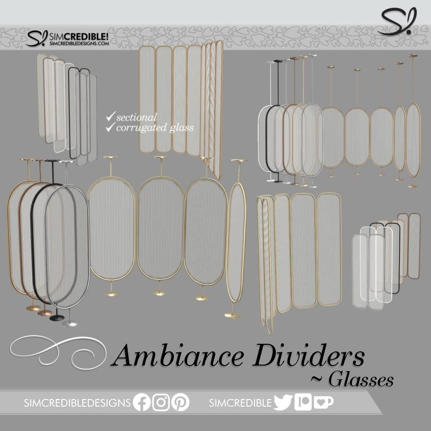 Ambiance Dividers - Glasses ༺☆༻ - The Sims 4 Build / Buy - CurseForge