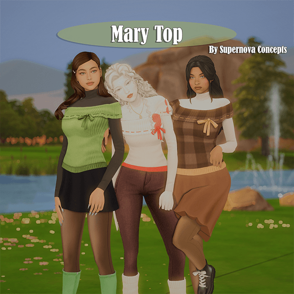 December Set: Mary Top - The Sims 4 Create a Sim - CurseForge