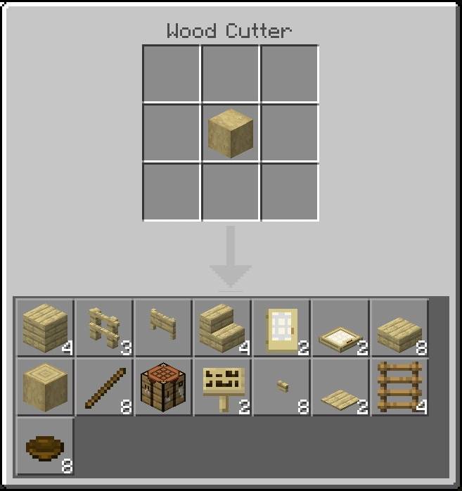 Wood Cutter (v1.8) - Minecraft Bedrock Addons - CurseForge