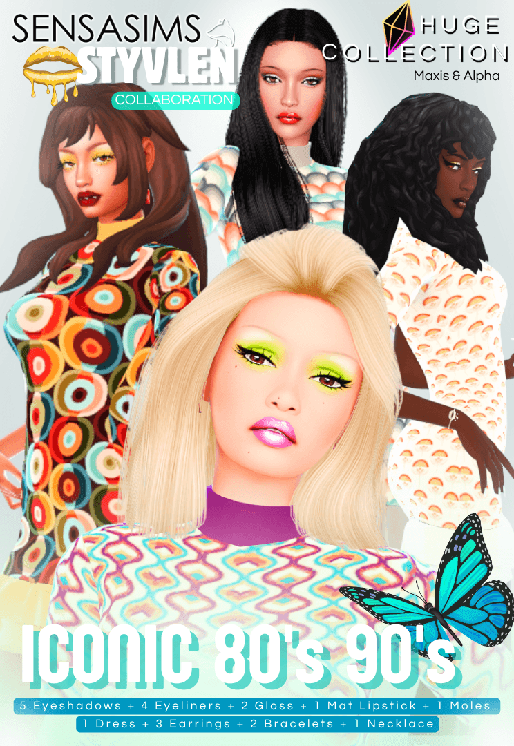 Iconic 80's 90's E2 - The Sims 4 Create a Sim - CurseForge