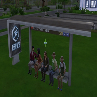 Functional Bus Stop By NerdyDoll Spanish Translation - Mods - The Sims 4
