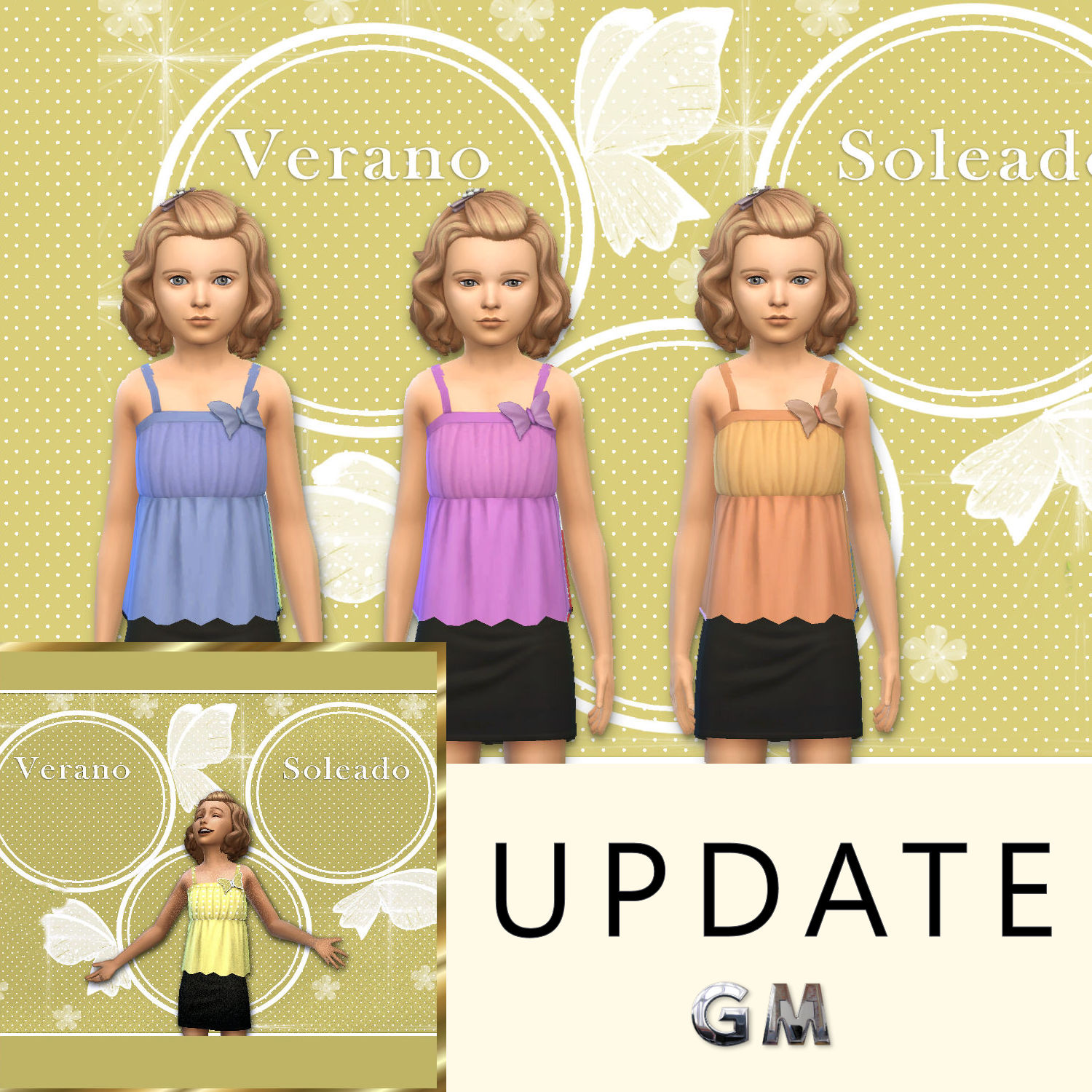 GM-REMERA BLUSA DE NIÑA VERANO SOLEADO.update - Create a Sim - The Sims 4