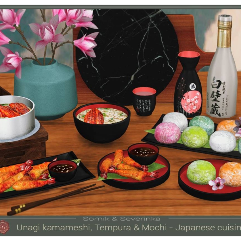 Unagi Kamameshi, Ebi Tempura and Mochi. “Japan” by Somik and Severinka ...