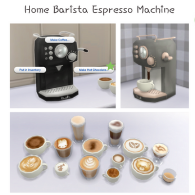 Barista en casa de Littlbowbub Traducido al español by LizzySims - Mods ...