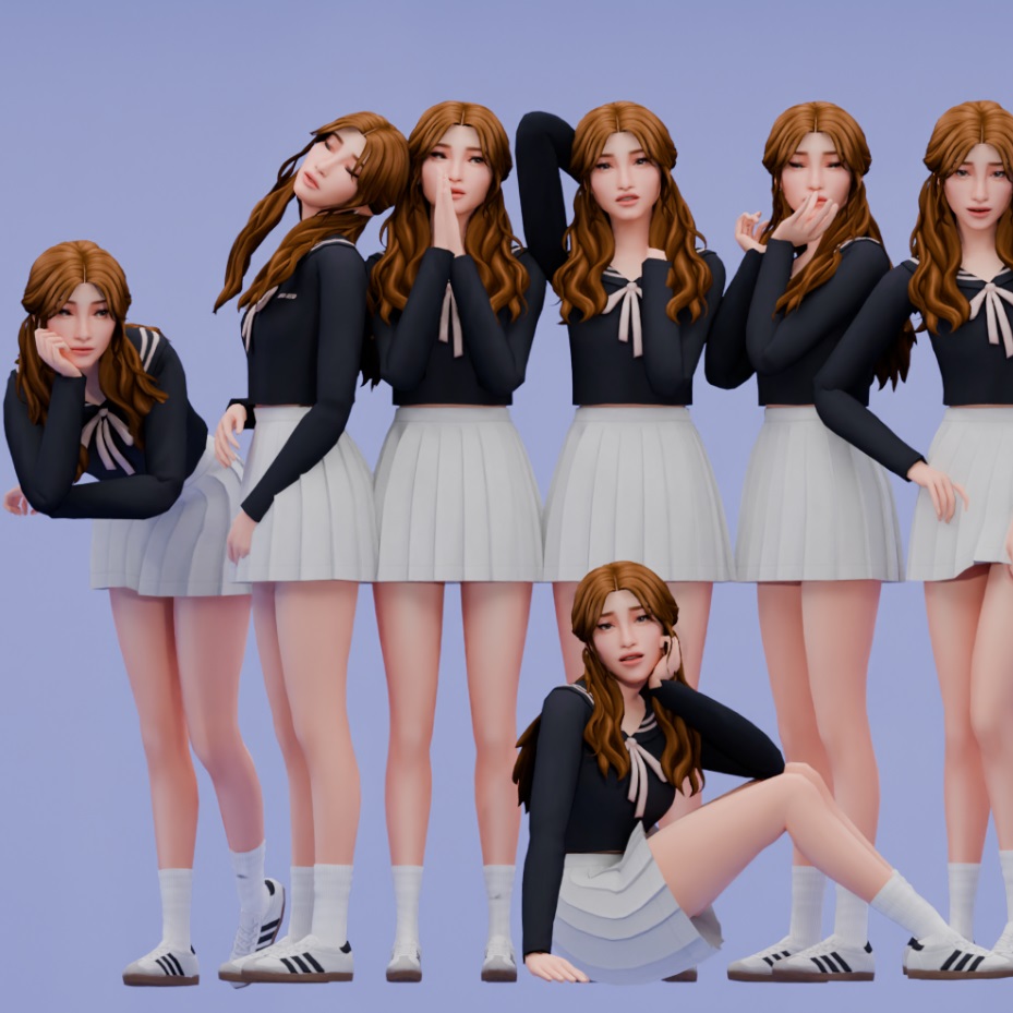 Korean Model Poses Pack Screenshots - Mods - The Sims 4