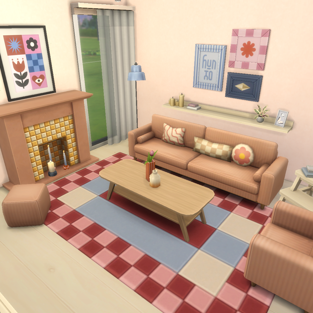 Cozy Kitsch Living Room - Rooms / Lots - The Sims 4