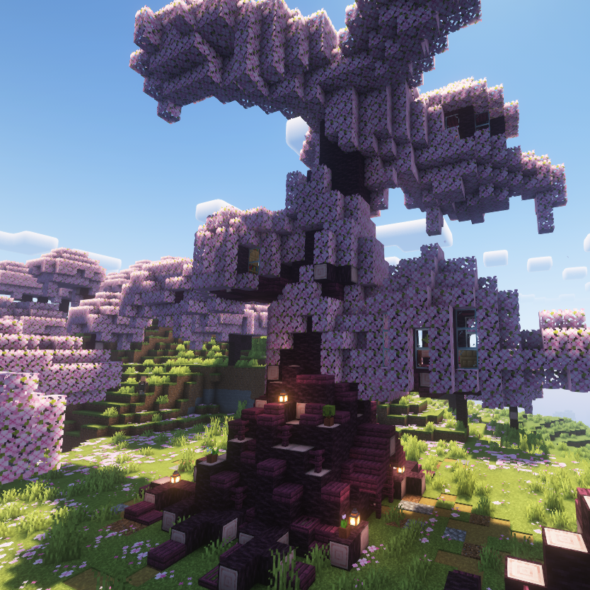 Big Cherry Blossom Tree House Download - Mods - Minecraft