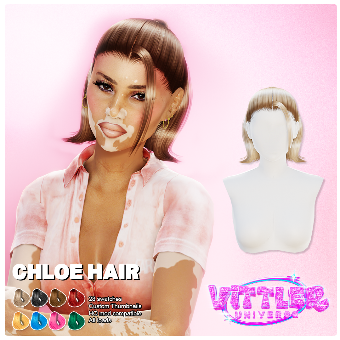 Chloe Female Hair - The Sims 4 Create a Sim - CurseForge