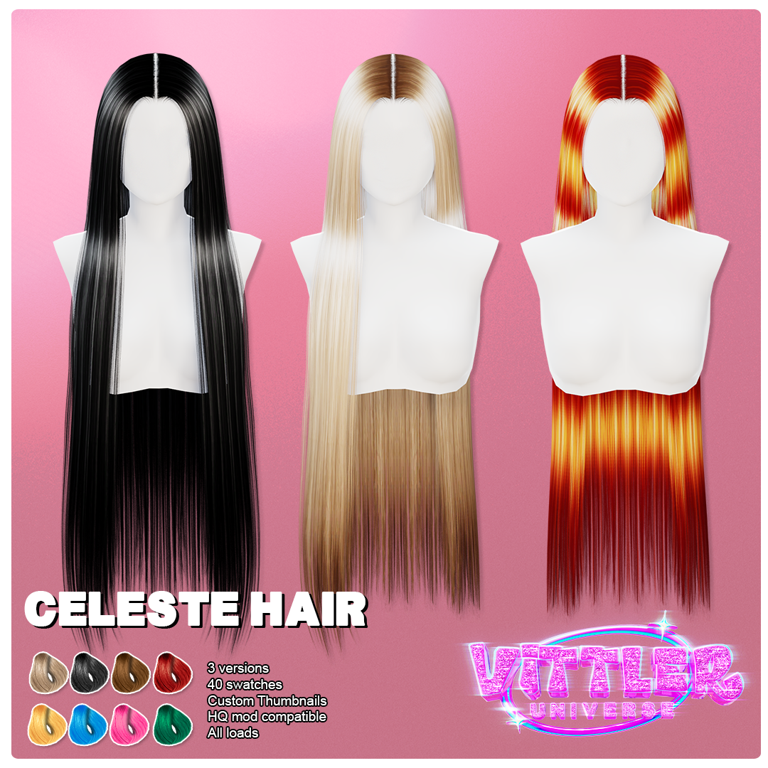 Celeste Female Hair - The Sims 4 Create a Sim - CurseForge