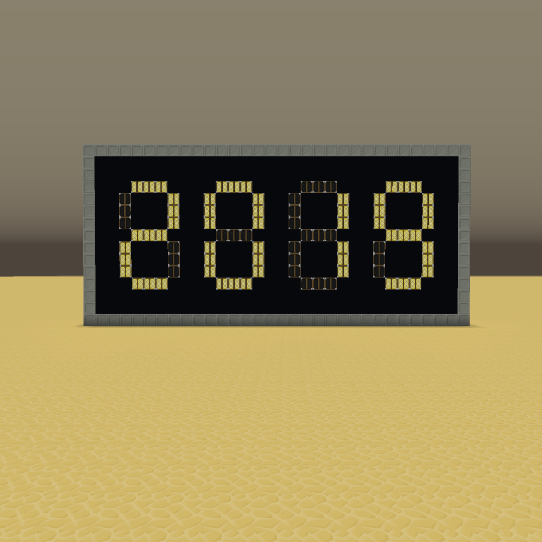 Redstone 4x7 Segment Display