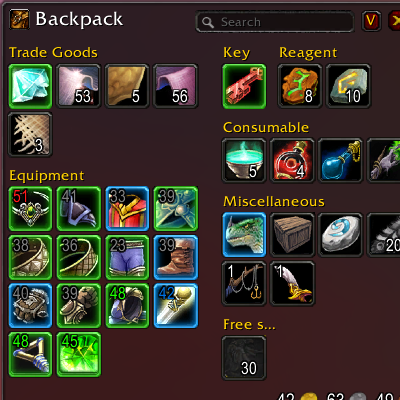 AdiBags - ClassicItemLevel - World of Warcraft Addons - CurseForge