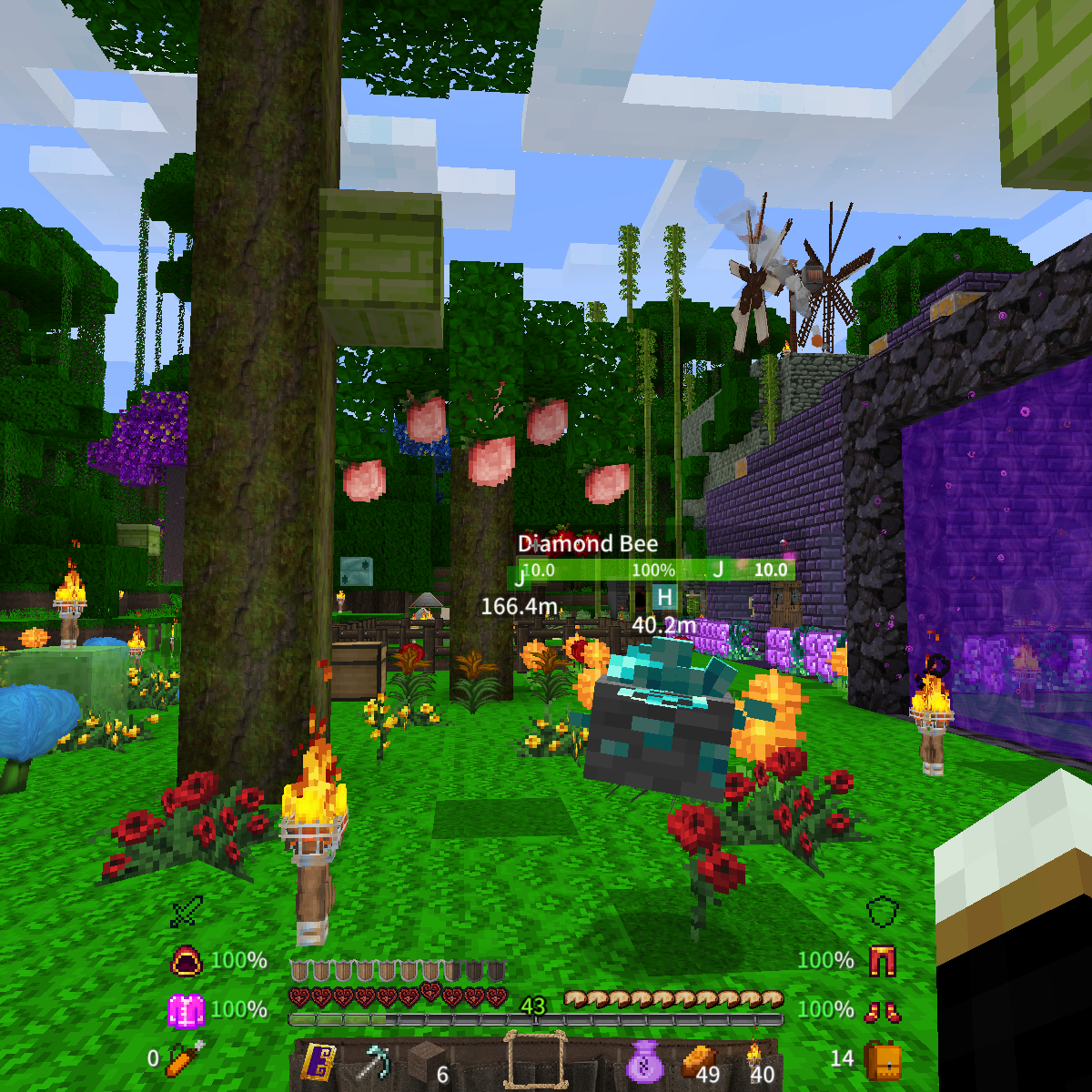 The Diamond Minecart Statue