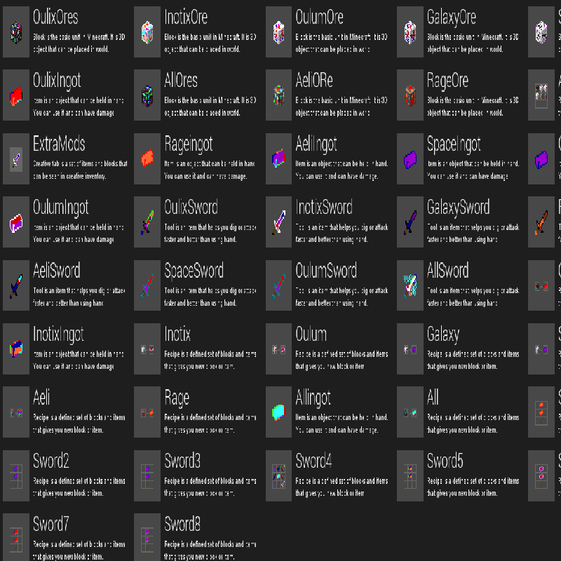 Install Extra Mods (Ores Swords Ingots Recipe) Minecraft Mods ...