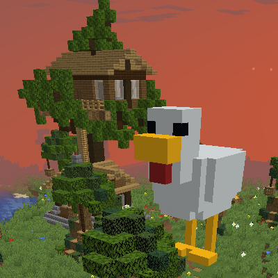 Minecraft Chicken Statue