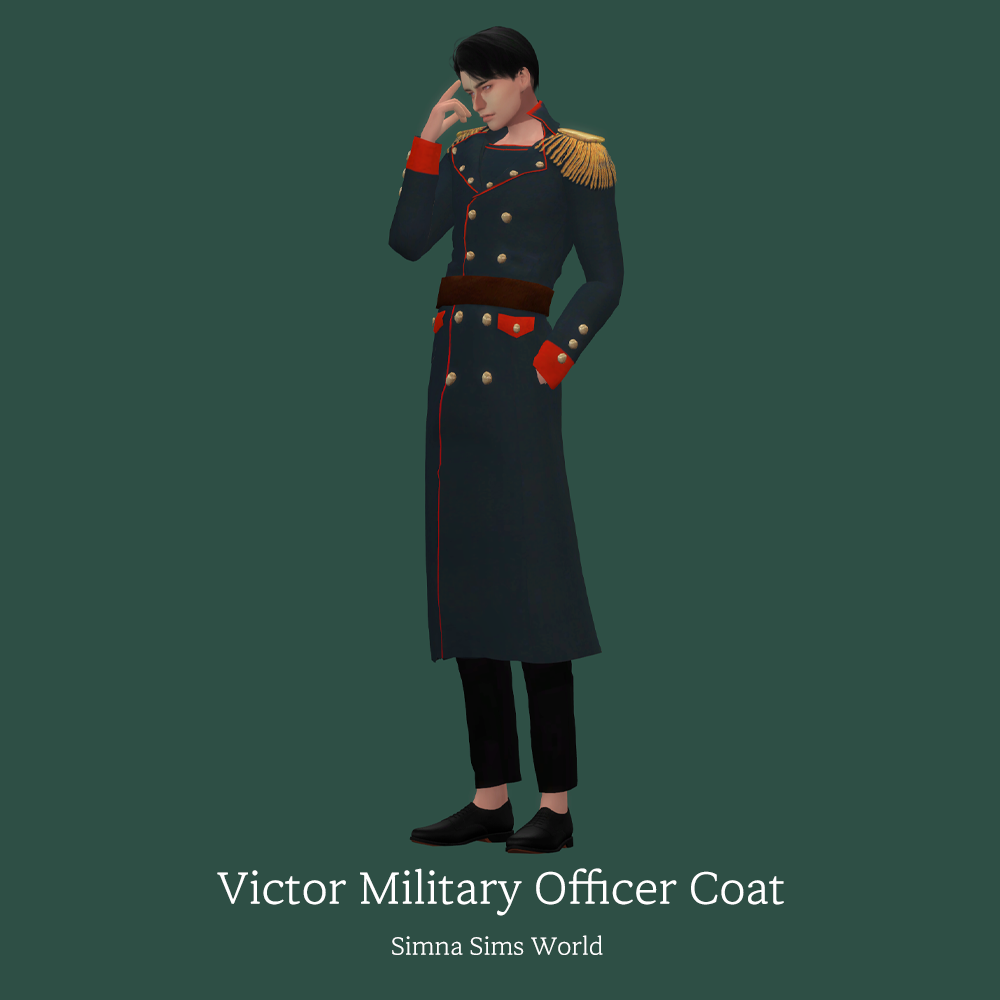 Victor Military Officer Coat - The Sims 4 Create a Sim - CurseForge