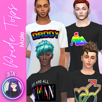 [JBTN] Pride Tops (M) - The Sims 4 Create a Sim - CurseForge