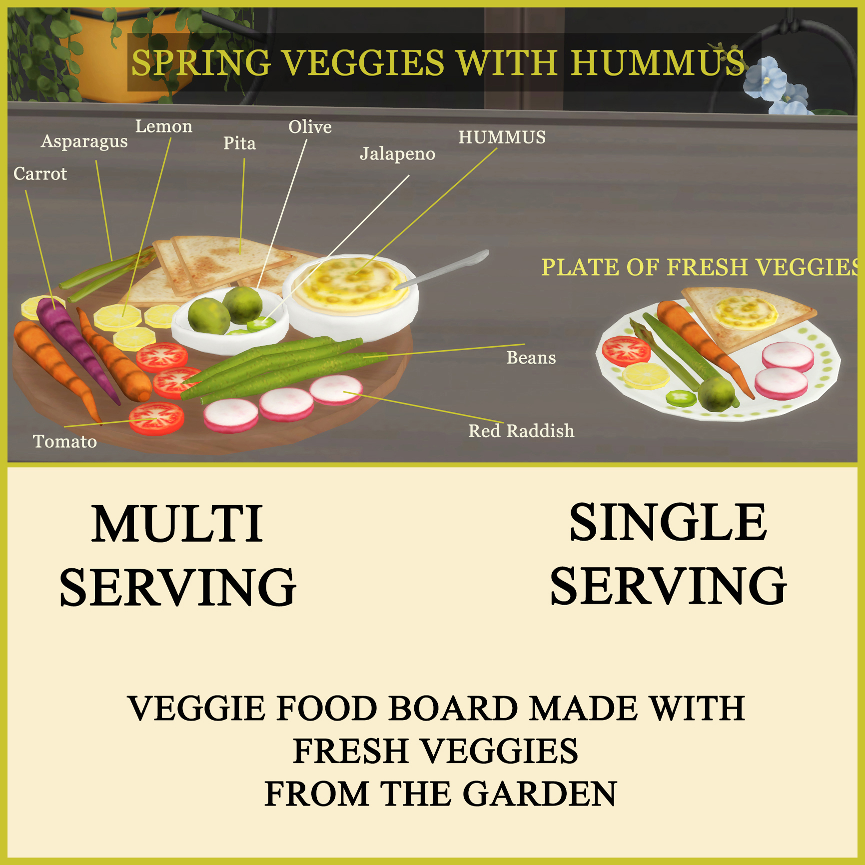 SPRING VEGGIE BOARD - The Sims 4 Mods - CurseForge