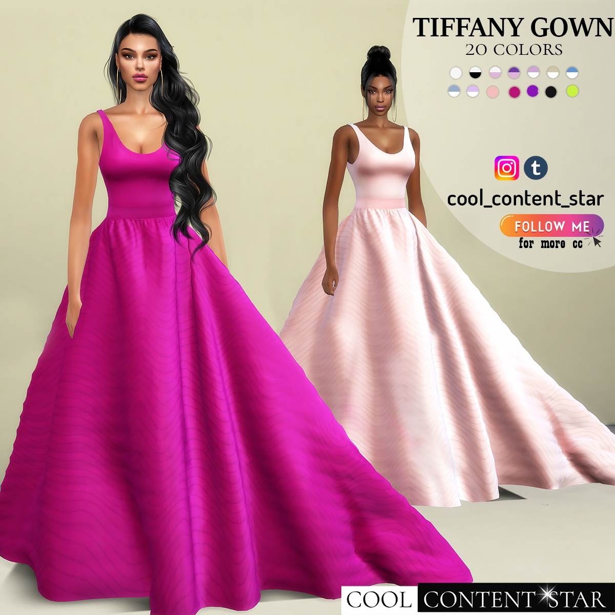 Tiffany Gown - The Sims 4 Create a Sim - CurseForge