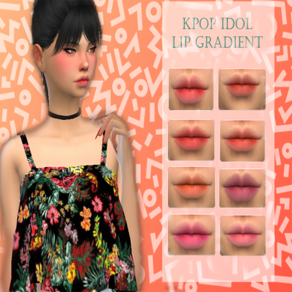 Kpop Lip Gradient - The Sims 4 Create a Sim - CurseForge