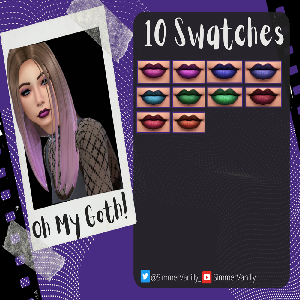 Oh My Goth Lipstick - The Sims 4 Create a Sim - CurseForge