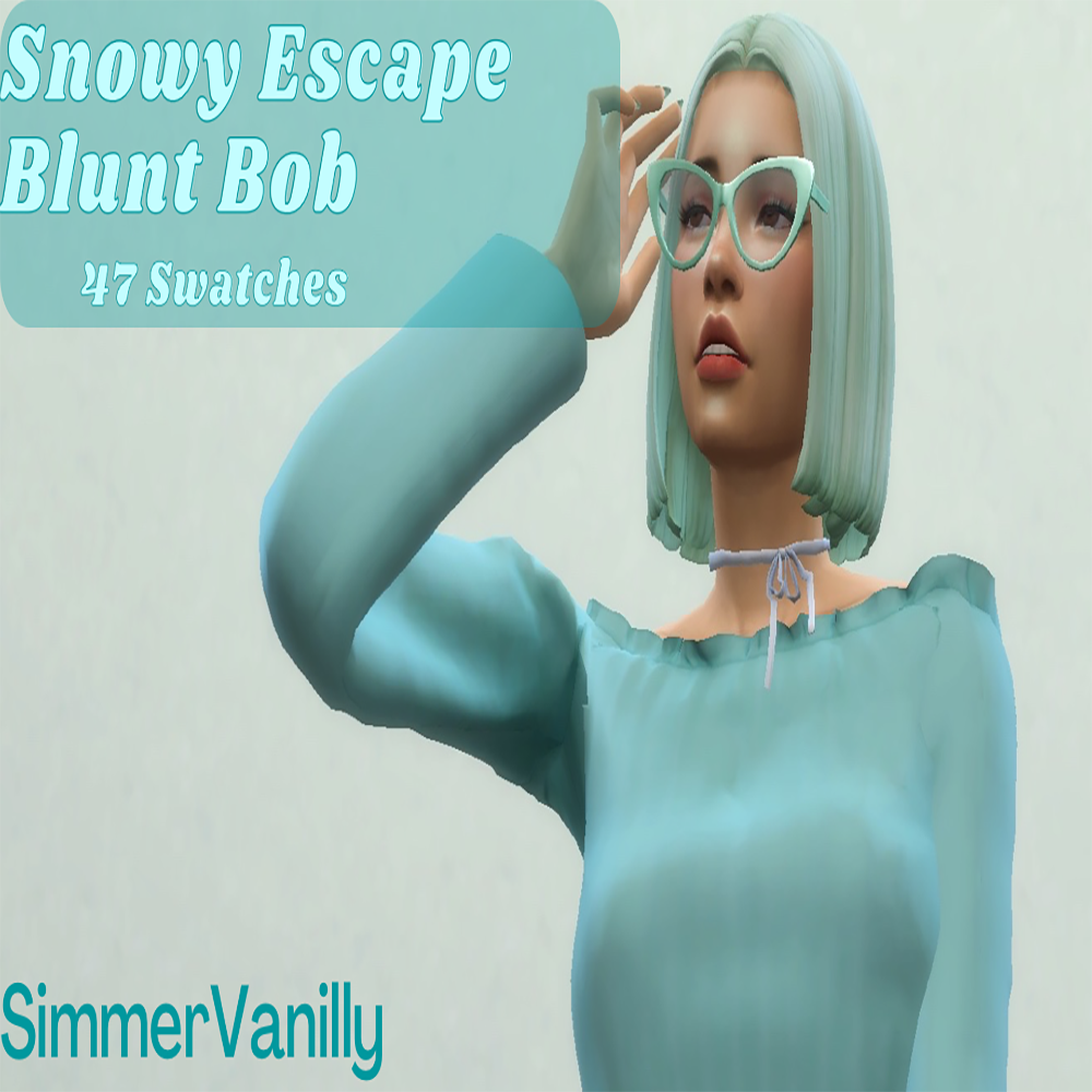 Snowy Escape Blunt Bob Recolor - Create a Sim - The Sims 4 - CurseForge