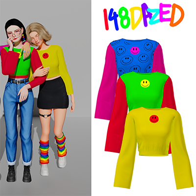 SMILEY LONGSLEEVE ˗ˏˋ ♡ ˎˊ˗ - The Sims 4 Create a Sim - CurseForge