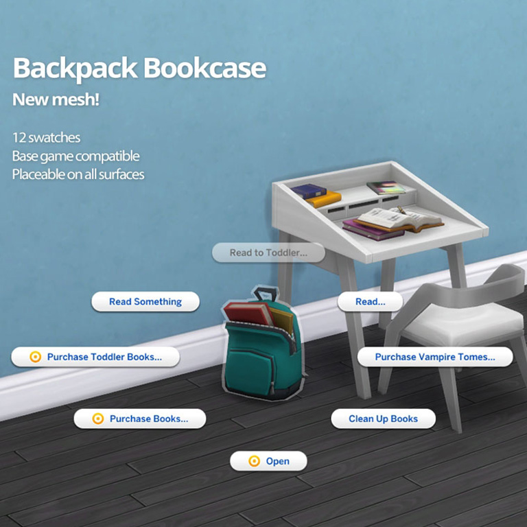 Backpack Bookcase - The Sims 4 Build / Buy - CurseForge