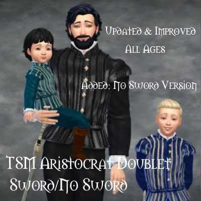 TSM Aristocrat Doublet Sword/No Sword - The Sims 4 Create a Sim ...
